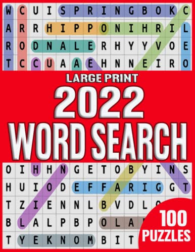 2022 Large Print Word Search: Awesome Fun Word Search Puzzles With ...