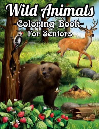 Wild Animals Coloring Book For Seniors: An Animals Coloring Pages of ...