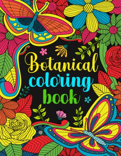 Botanical Coloring Book: Beautiful Flower Garden Patterns Coloring Book ...