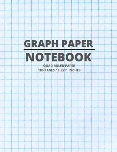 graph paper quad ruled paper: 8.5x11 inches, 100 paper, maths ...