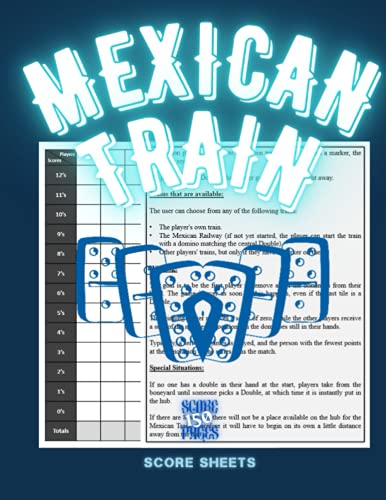 Mexican Train Score Pads 150 Sheets: 8,5 x 11 " Mexican Train Score ...