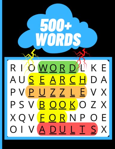 500 Word Search Puzzle Book for Adults: Fun and Relaxing Word Search ...
