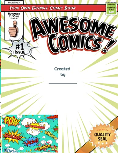 Blank Comic Book For Kids : Create Your Own Comics With This Blank ...