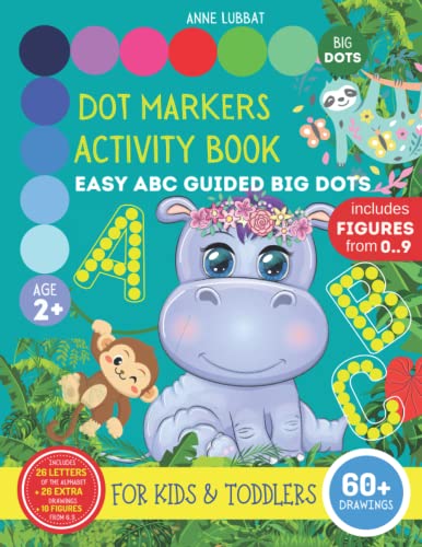 Dot Markers Activity Book EASY ABC GUIDED BIG DOTS: With Animals, Birds ...