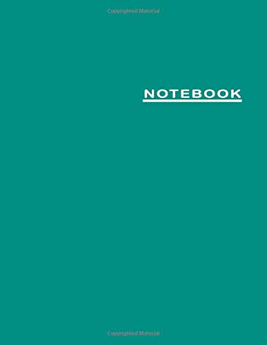 Notebook: Unlined Notebook - Large (8.5 x 11 inches) - 120 Pages - Teal ...