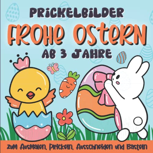Prickelbilder Frohe Ostern ab 3 Jahre zum Ausmalen, Prickeln ...