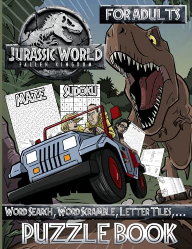 Jurassic Puzzle Book: The Unofficial Easy World Word Scramble Fallen ...