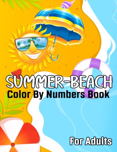 Summer Beach Color By Numbers Book For Adults: Color by Numbers ...
