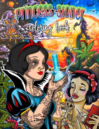 Princess Stoner coloring book: Stoner Psychedelic Coloring Book For ...