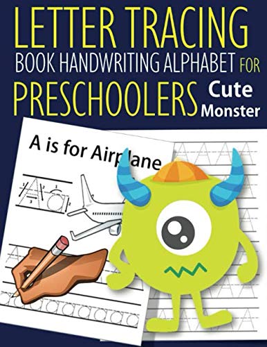 Letter Tracing Book Handwriting Alphabet for Preschoolers Cute Monster ...