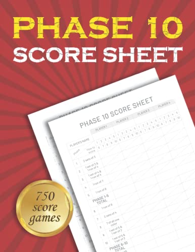 Phase 10 Score Sheet