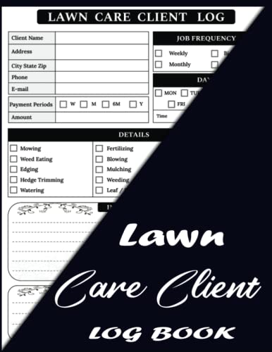 Lawn Care Client Log Book: Simple Lawn Mowing And Landscape Appointment ...