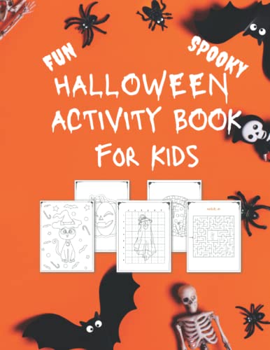 Fun Spooky Halloween Activity Book For Kids: Scissor Skills, Dot ...