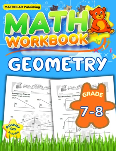 MathBear: Geometry Workbook Grade 7 and 8: 7th and 8th Grade Geometry ...