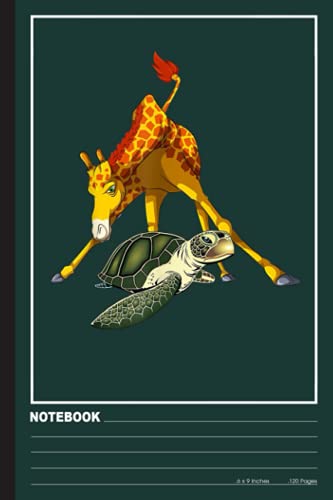 Sea Turtle Cute Africa Animal Zoo Keeper Notebook: Giraffe Notebooks ...