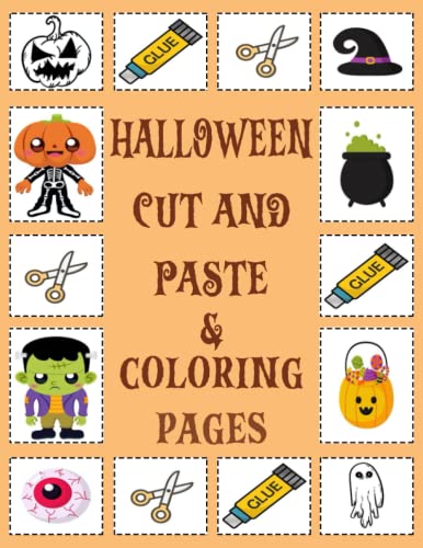 Cut and Paste Halloween: Halloween Cut and Paste Book| Includes Funny ...