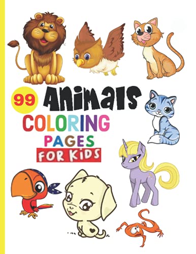 99 Animals coloring pages for kids: 99 cute animals from Forests ...