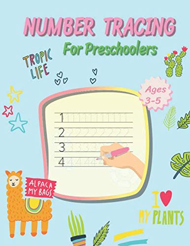 Number Tracing Book for Preschoolers, Ages 3-5, Learn numbers 1 2 3 4 ...