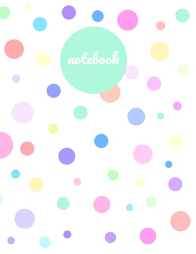 Notebook: Colorful Polka Dot Composition Notebook with Green Dot Cover ...