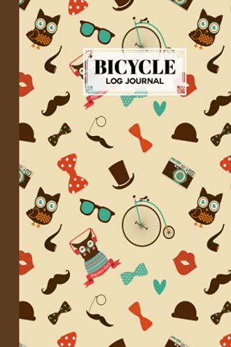Bicycle Log Journal: Hipster Doodles Cover Cycling Journal and Training ...