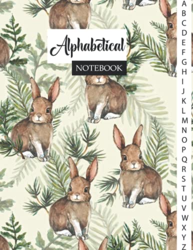 Alphabetical Notebook with Tabs: 8.5x11 Lined-Journal Organizer Medium ...