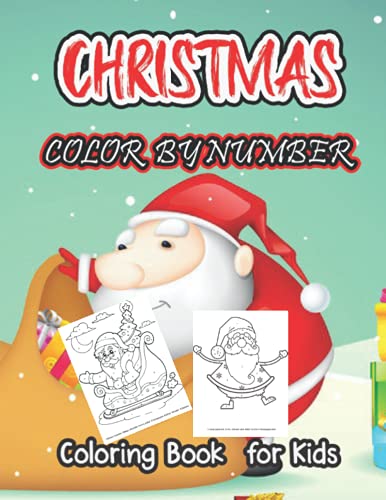 Christmas Color By Number Coloring Book For Kids: Christmas activity ...