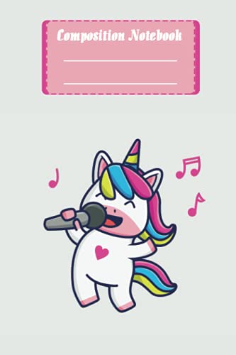 Cute unicorn girls singing notebook: Journal 6" x 9" College with 120 ...