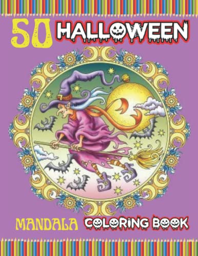 50 halloween mandala coloring book: Scary Mandala coloring book ...