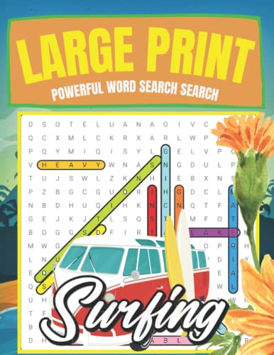 Large Print Powerful Surfing Word Search Search: Large Print Word ...