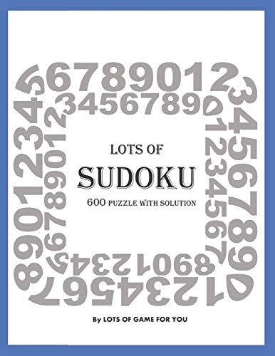Lots of SUDOKU: Activity book game, Paper & Pencil games brain training ...