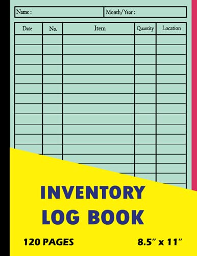 Inventory Log Book: Simple Inventory Log Book For Small Business, Stock ...