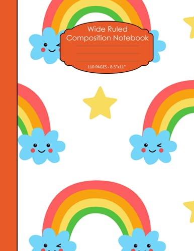 Wide Ruled Composition Notebook: Primary Notebook For Kids, Teens ...