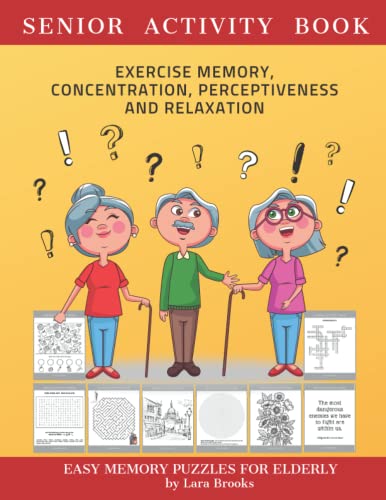 Senior Activity Book Easy Memory Puzzles for Elderly by Lara Brooks ...