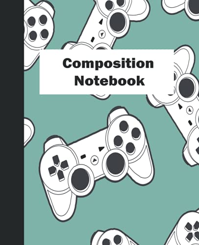 Video Game Composition Notebook: Wide-Ruled, 7.5 x 9.25, 110 Pages, For ...
