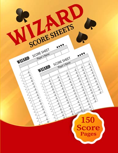 Wizard Score Sheets: 150 Large Size Wizard Score Sheets Recording ...