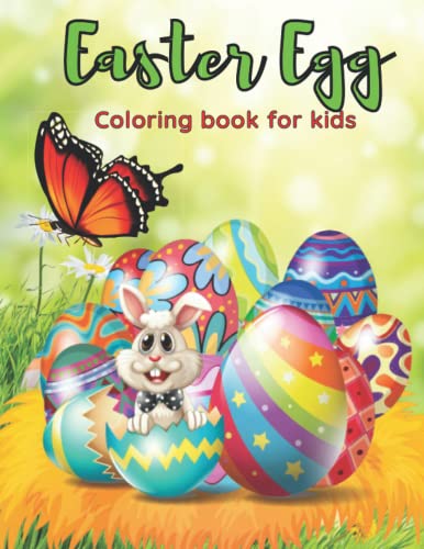 large print Easter Egg coloring Book for Kids ages 4-8: Happy Easter ...