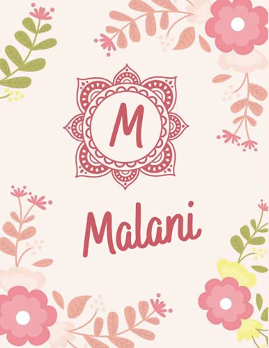 Malani: Cute Personalized Name Malani Diary & Journal Initial Monogram ...