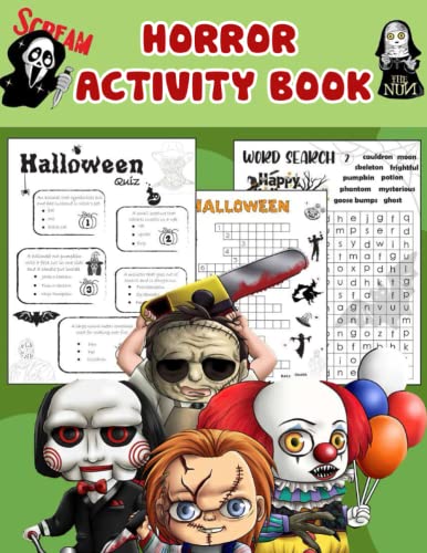 Horror Activity Book: Activity book With a lot of Games, Counting ...