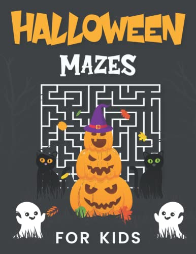 Halloween Mazes For Kids: Fun Easy To Hard Puzzles For Children ...