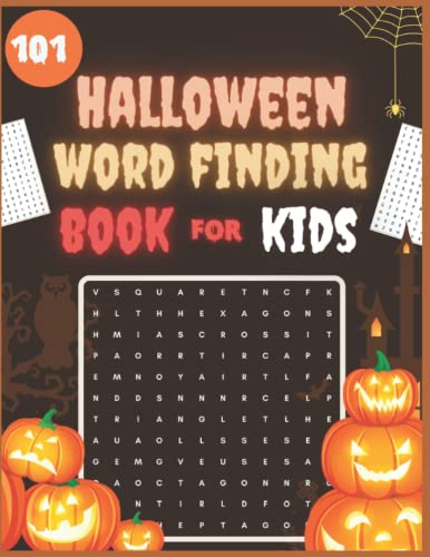 101 Halloween Word Finding book for Kids: Large Print Halloween Themed ...