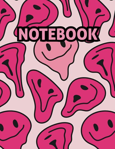 90s Pink Smiley Face Composition Notebook: Notebook for 90s , 90s Pink ...