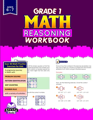 MATH REASONING WORKBOOK: Grade 1 Math Practice Exercises for Kids ...