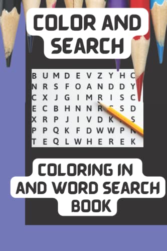 Color and Search. Coloring and Word Search Book: Word Search Puzzle ...