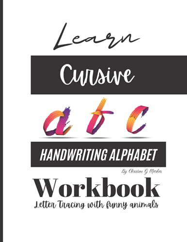 Learn Cursive Handwriting Alphabet Workbook: Letter Tracing with funny ...