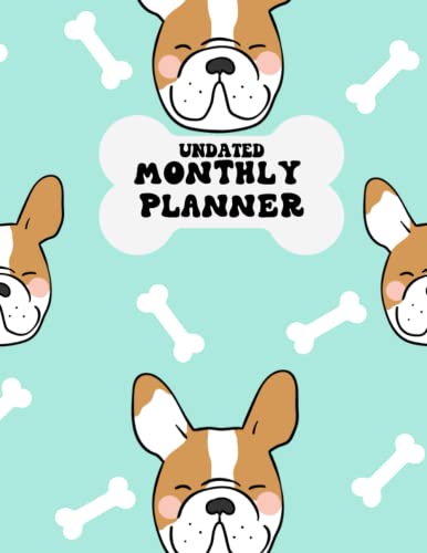 Undated Monthly Planner: 24 Month Undated Planner Calendar 2 Years Cute ...
