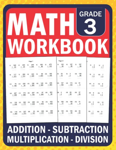 Math Workbook For Grade 3 Addition Subtraction Multiplication Division Math Workbook For Grade 3 Addition Subtraction Multiplication Division
