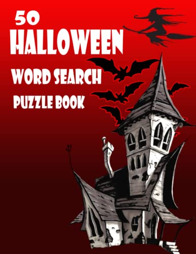 50 Halloween Word Search Puzzle Book: 50 Large Print Halloween Puzzle ...
