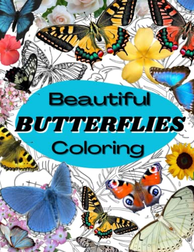 Beautiful Butterflies Coloring Pages For Adults: Butterfly Coloring ...