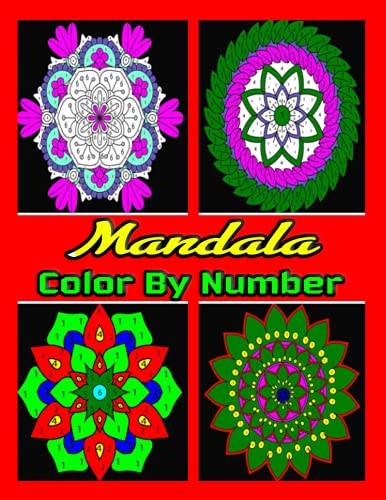 Mandala color by number: A coloring book 50 page of easy and advanced ...