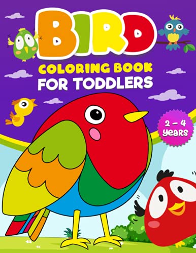 bird coloring book for toddlers 2-4 years: Early Learning, Preschool ...